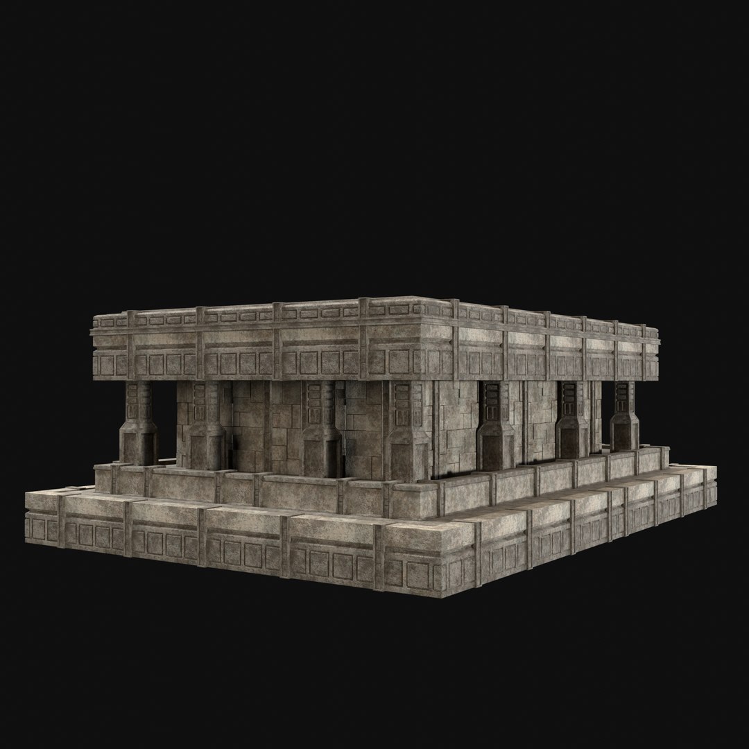 3D Model ANCIENT TEMPLE PYRAMID AZTEC MAYAN INCA PLATFORM RUIN ...