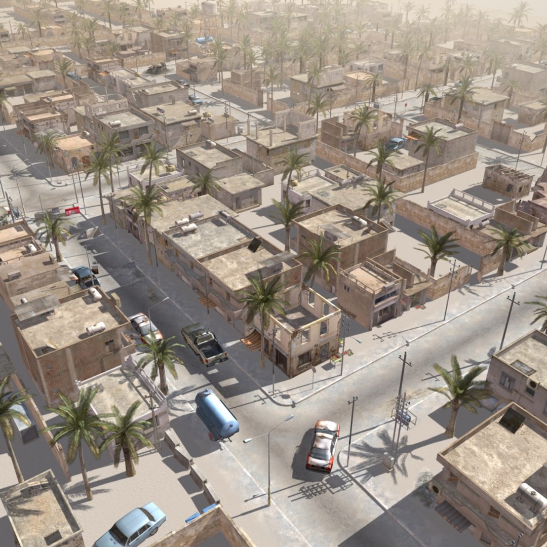 3d arab town street