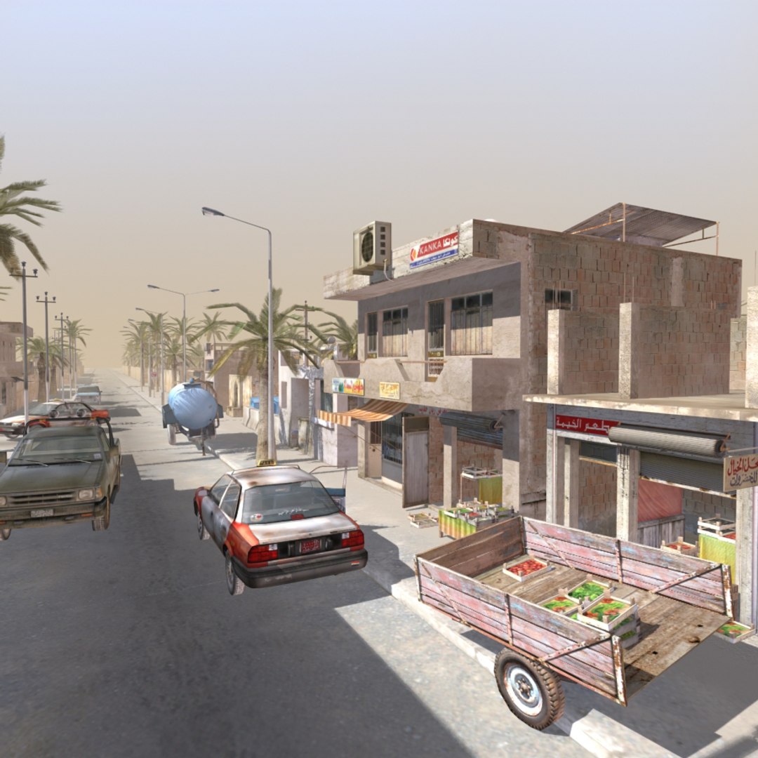 3d arab town street