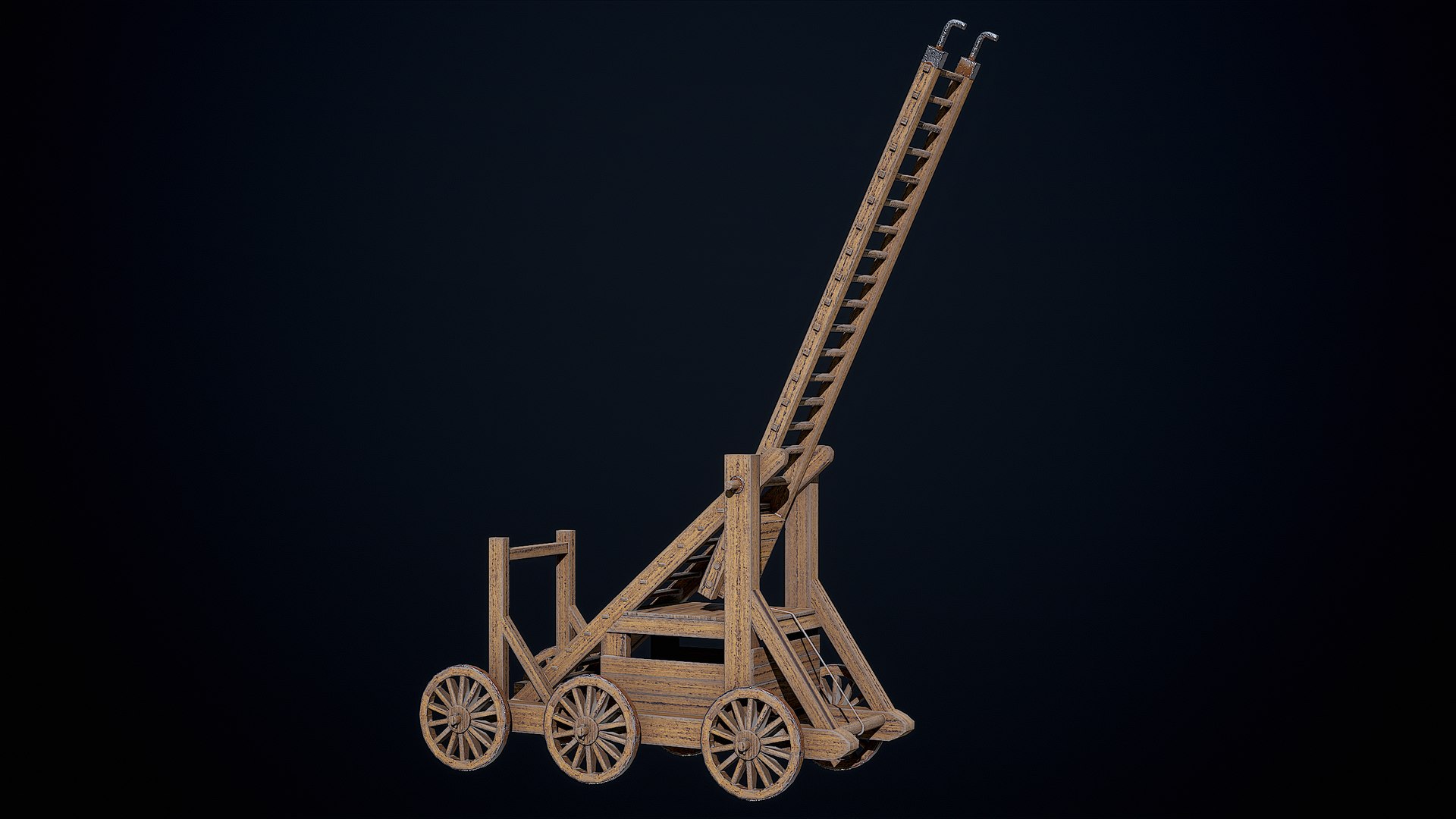 3D Medieval Siege Ladder Opened PBR - TurboSquid 2040386
