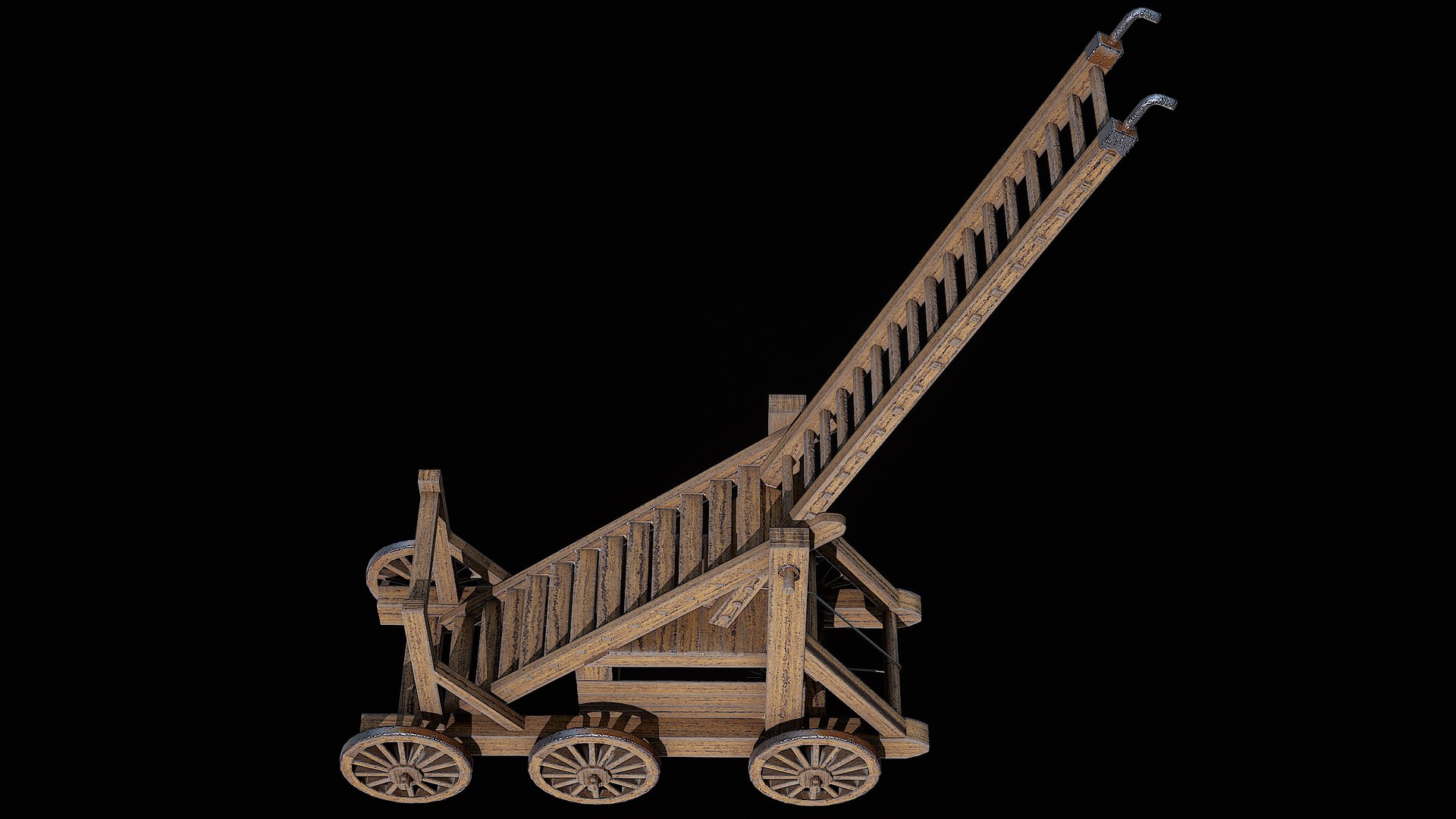 3D Medieval Siege Ladder Opened PBR - TurboSquid 2040386