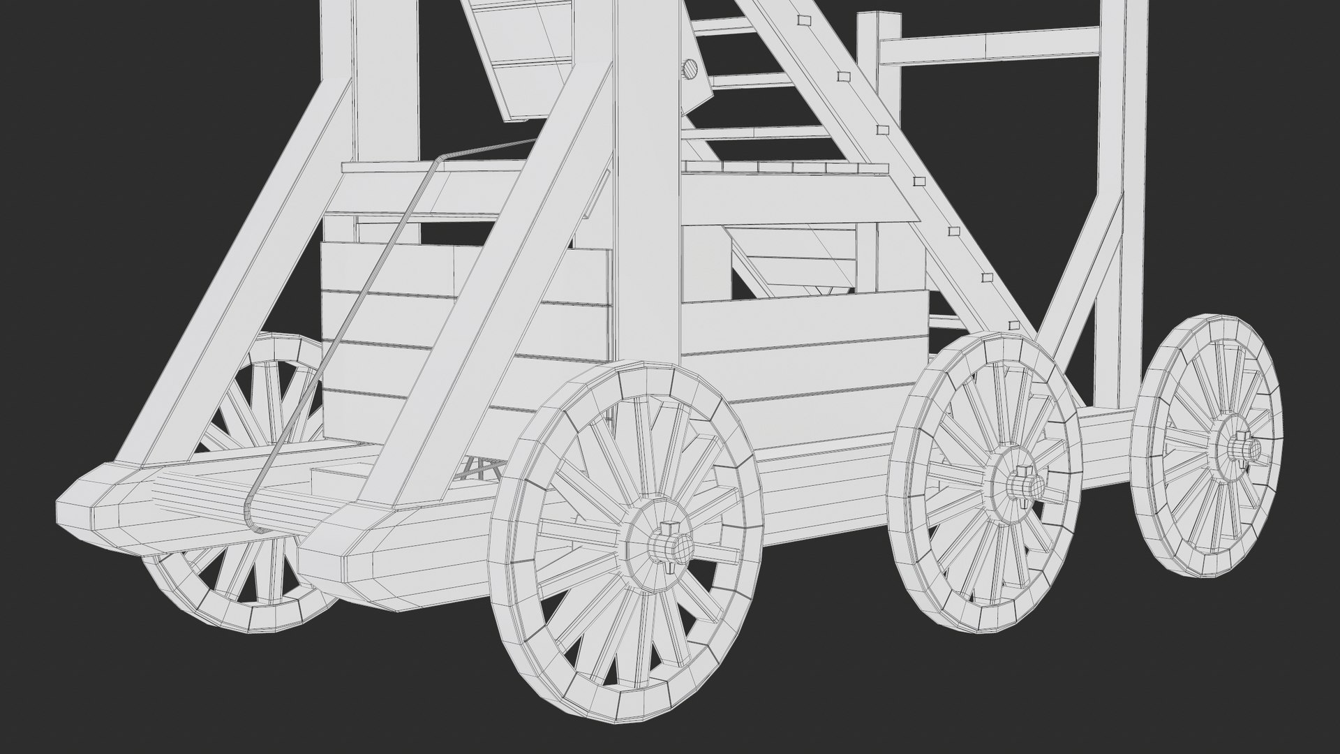 3D Medieval Siege Ladder Opened PBR - TurboSquid 2040386