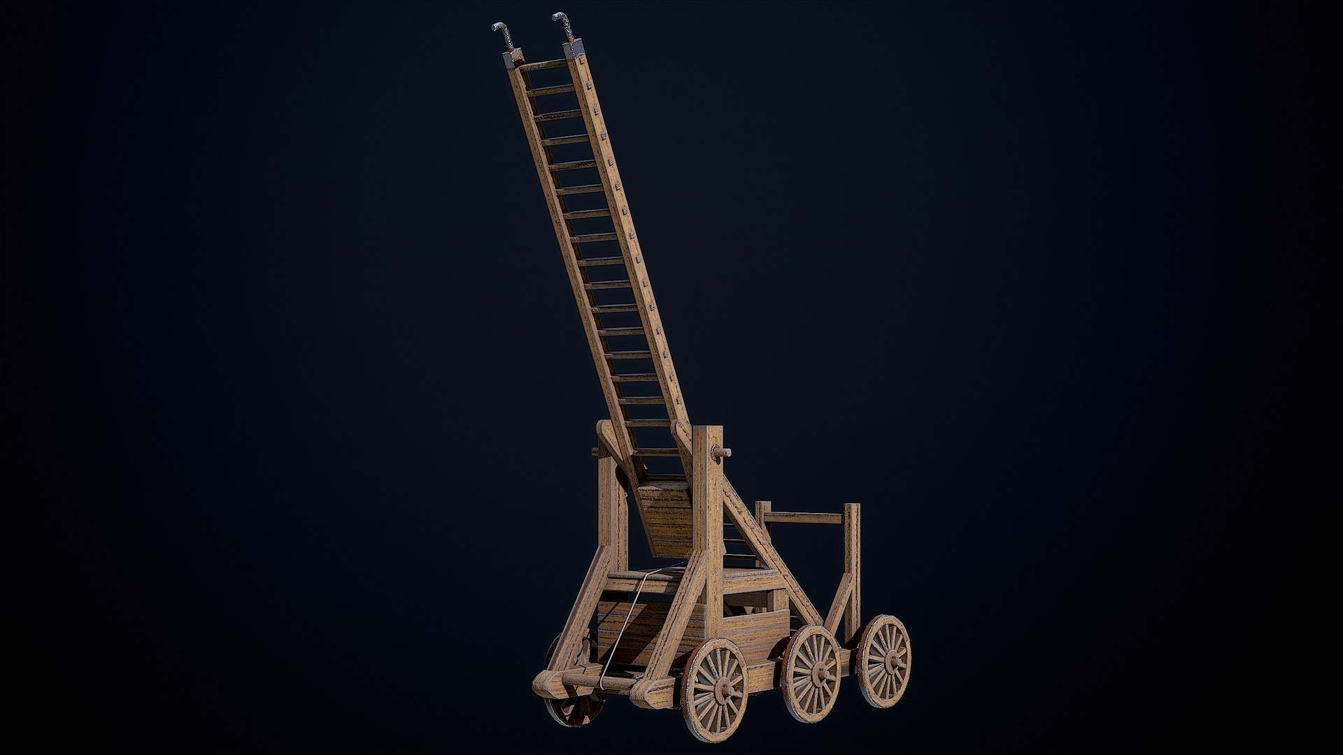 3D Medieval Siege Ladder Opened PBR - TurboSquid 2040386