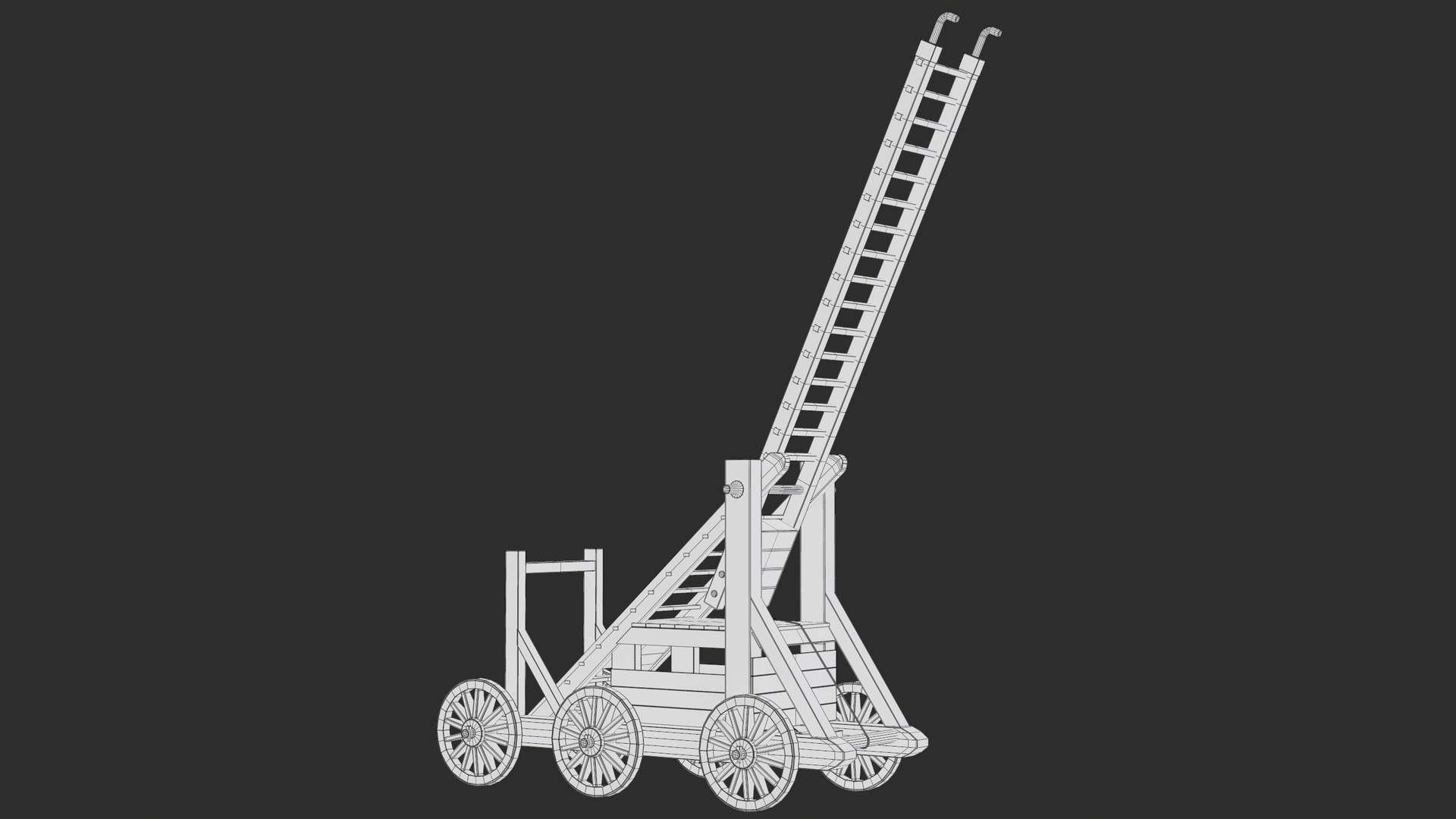 3D Medieval Siege Ladder Opened PBR - TurboSquid 2040386