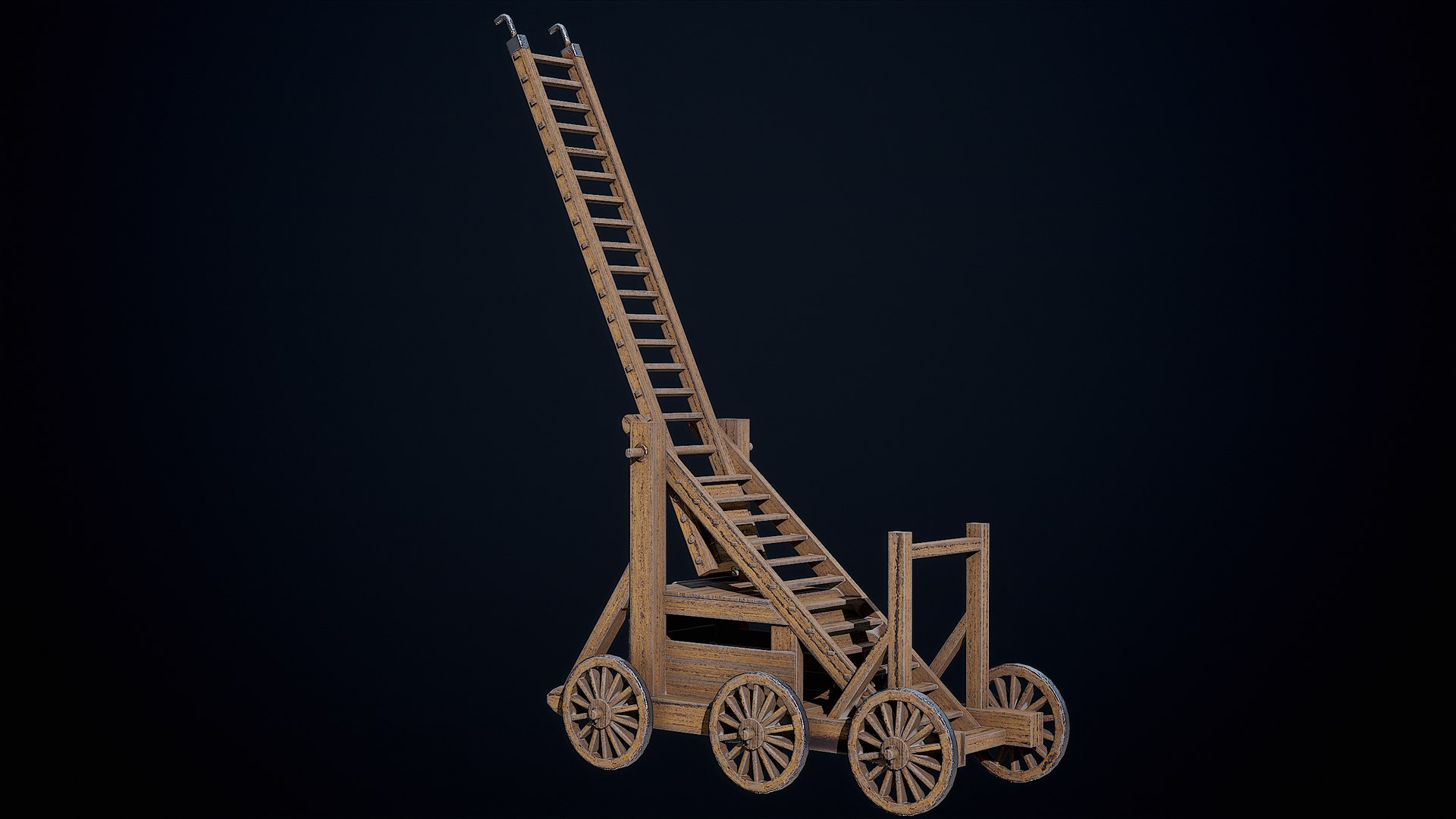 3D Medieval Siege Ladder Opened PBR - TurboSquid 2040386