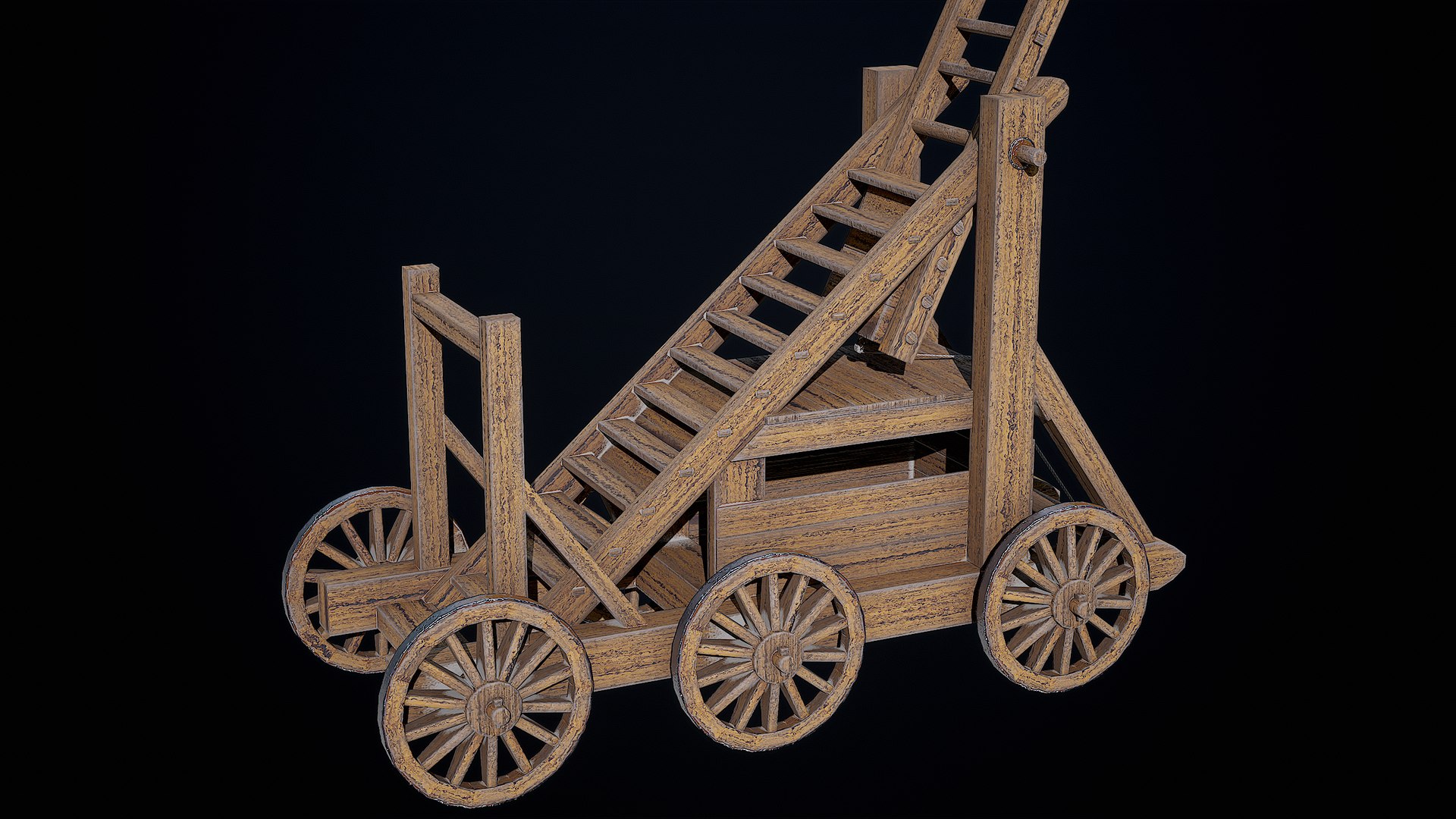 3D Medieval Siege Ladder Opened PBR - TurboSquid 2040386