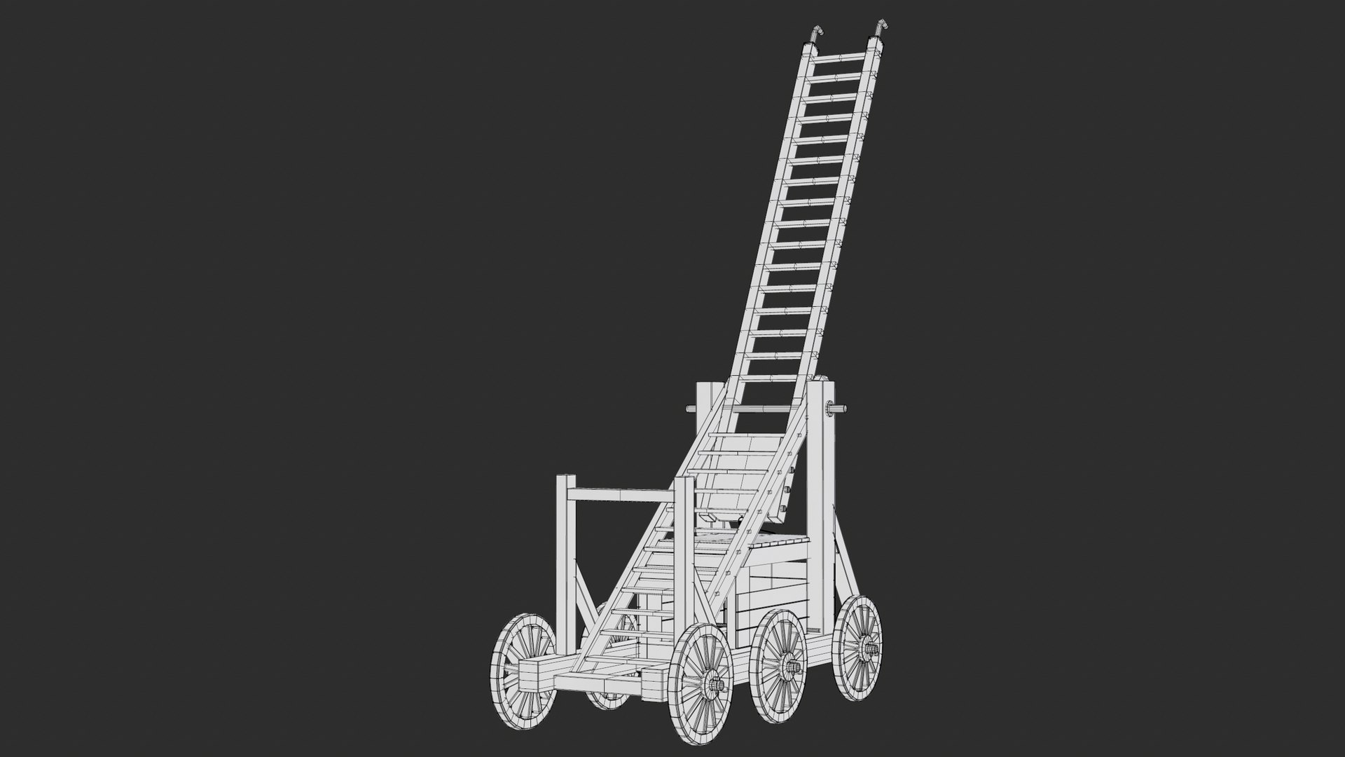3D Medieval Siege Ladder Opened PBR - TurboSquid 2040386