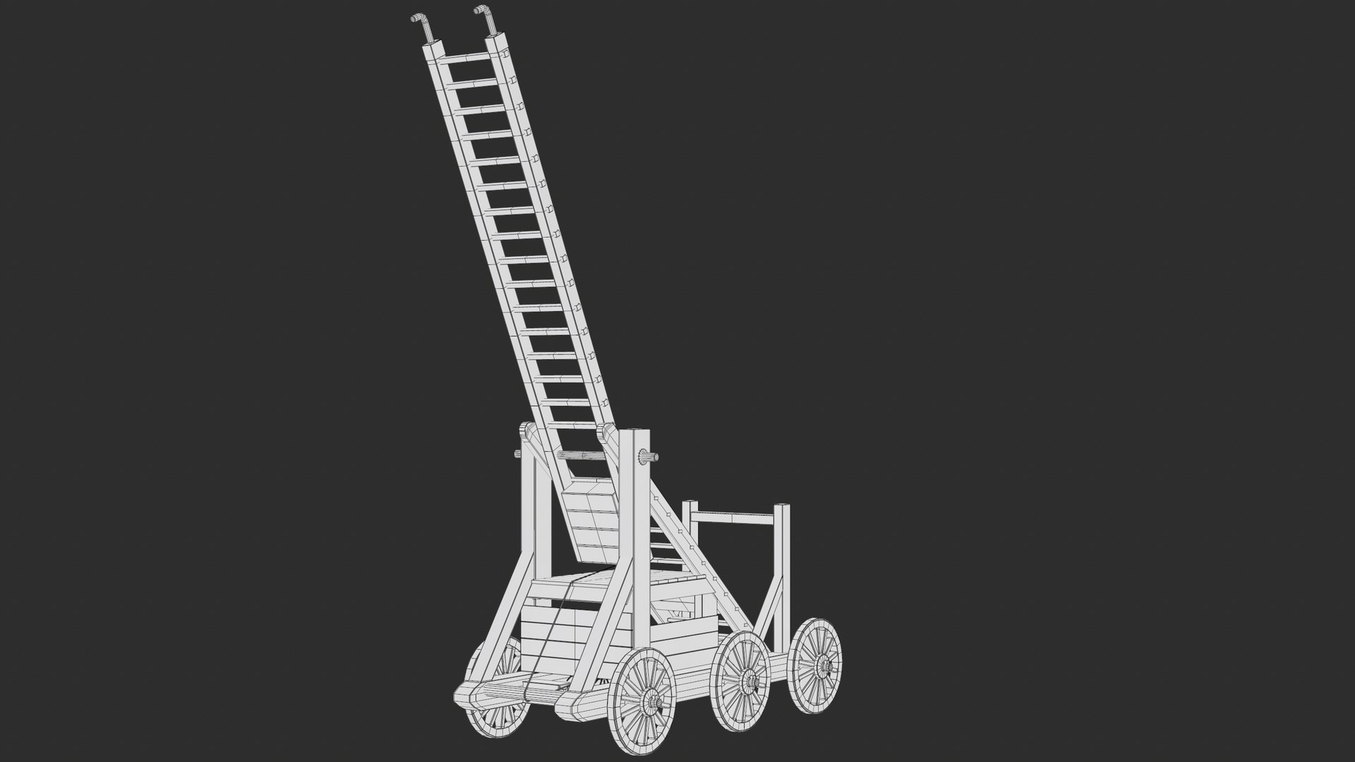 3D Medieval Siege Ladder Opened PBR - TurboSquid 2040386