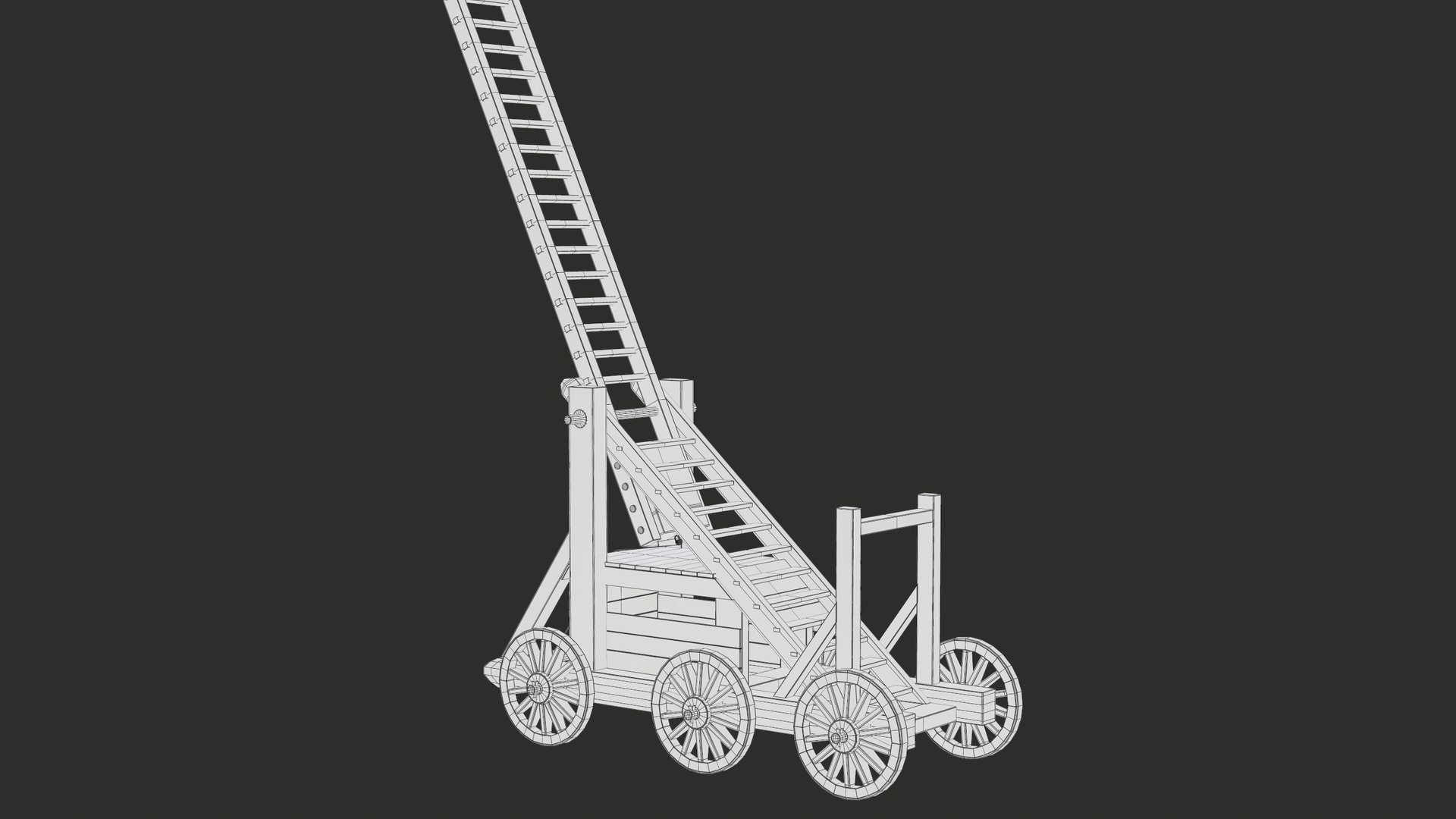 3D Medieval Siege Ladder Opened PBR - TurboSquid 2040386