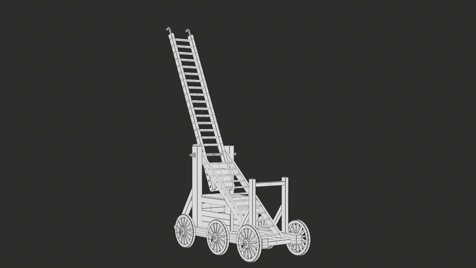 3D Medieval Siege Ladder Opened PBR - TurboSquid 2040386