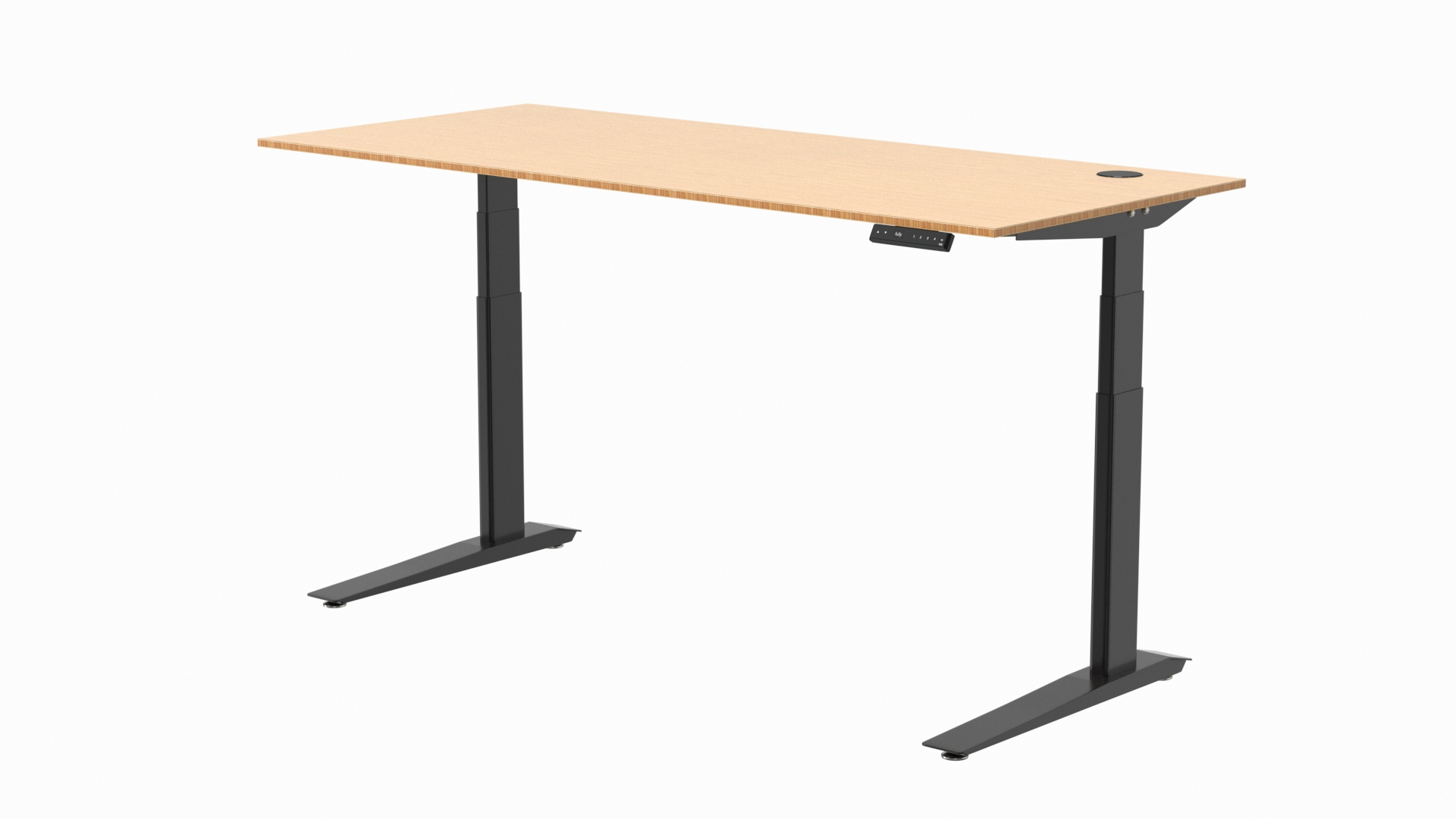 3D Yellow Standing Desk Workstation - TurboSquid 2029481