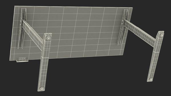 modelo 3d Yellow Standing Desk Workstation - TurboSquid 2029481