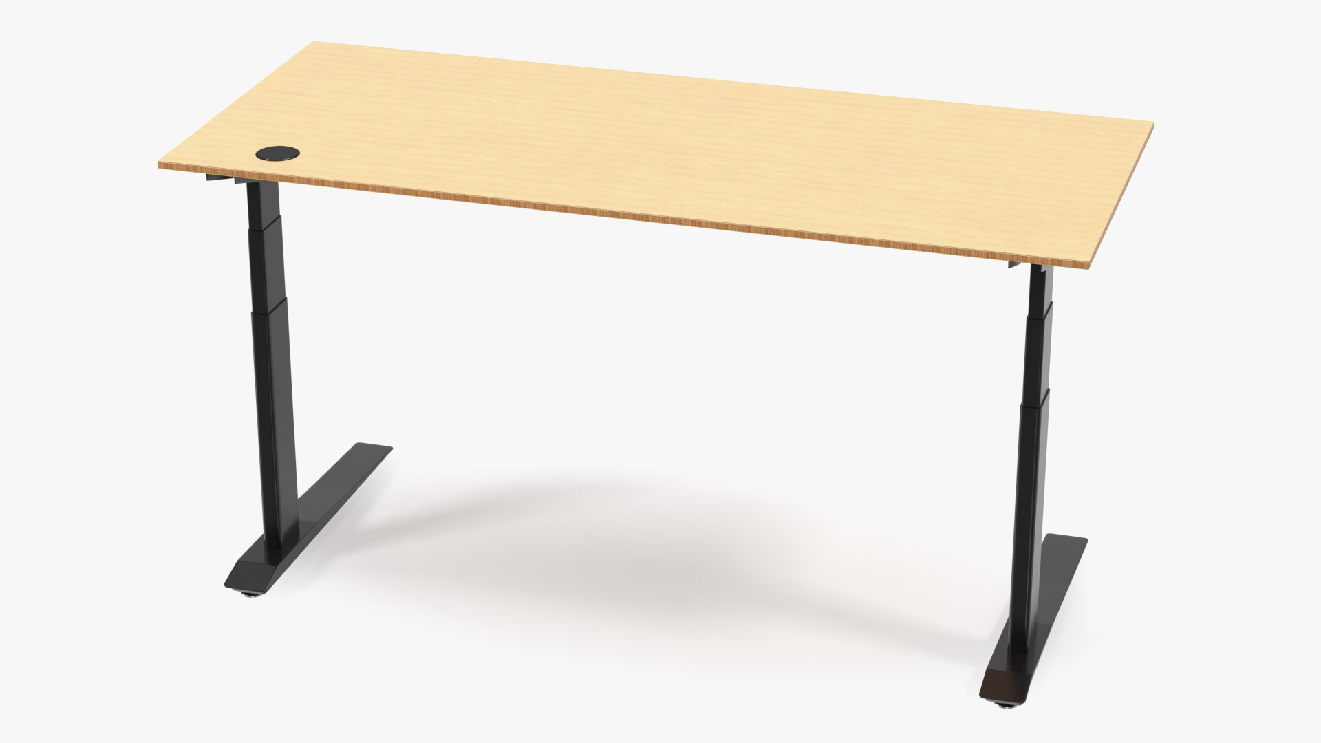 3D Yellow Standing Desk Workstation - TurboSquid 2029481