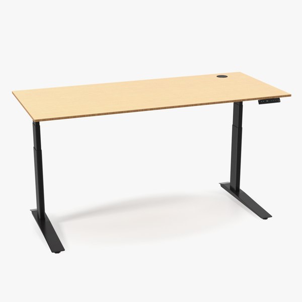 modelo 3d Yellow Standing Desk Workstation - TurboSquid 2029481