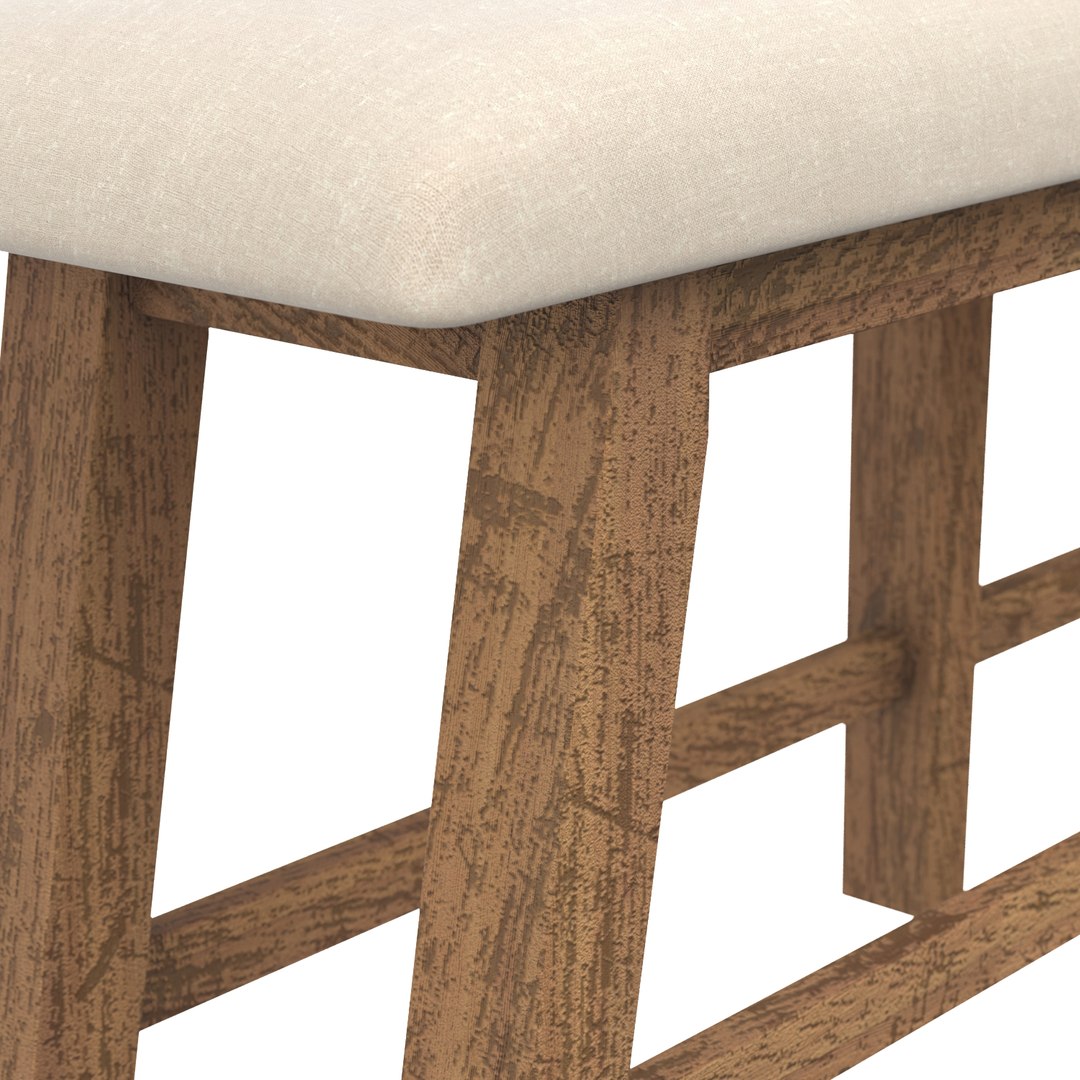 Jofran Furniture Telluride Naturally Distressed Counter Bench 3D ...