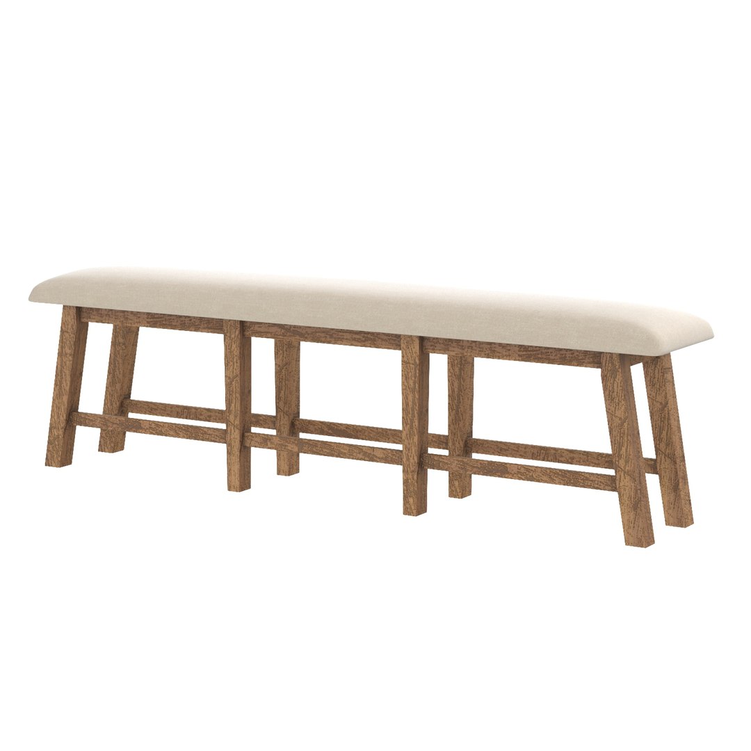 Jofran Furniture Telluride Naturally Distressed Counter Bench 3D ...