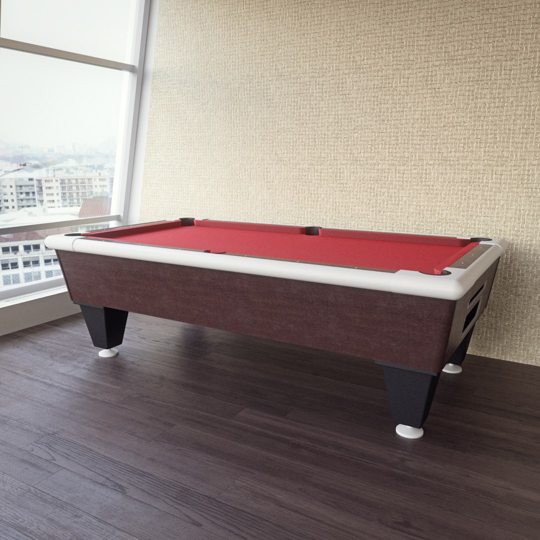 3d Pool Red Model