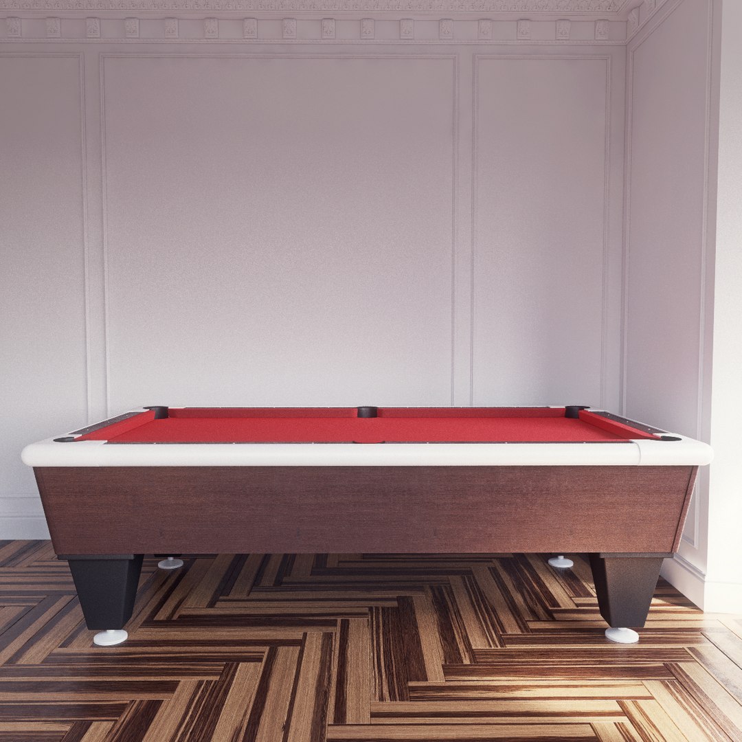 3d Pool Red Model