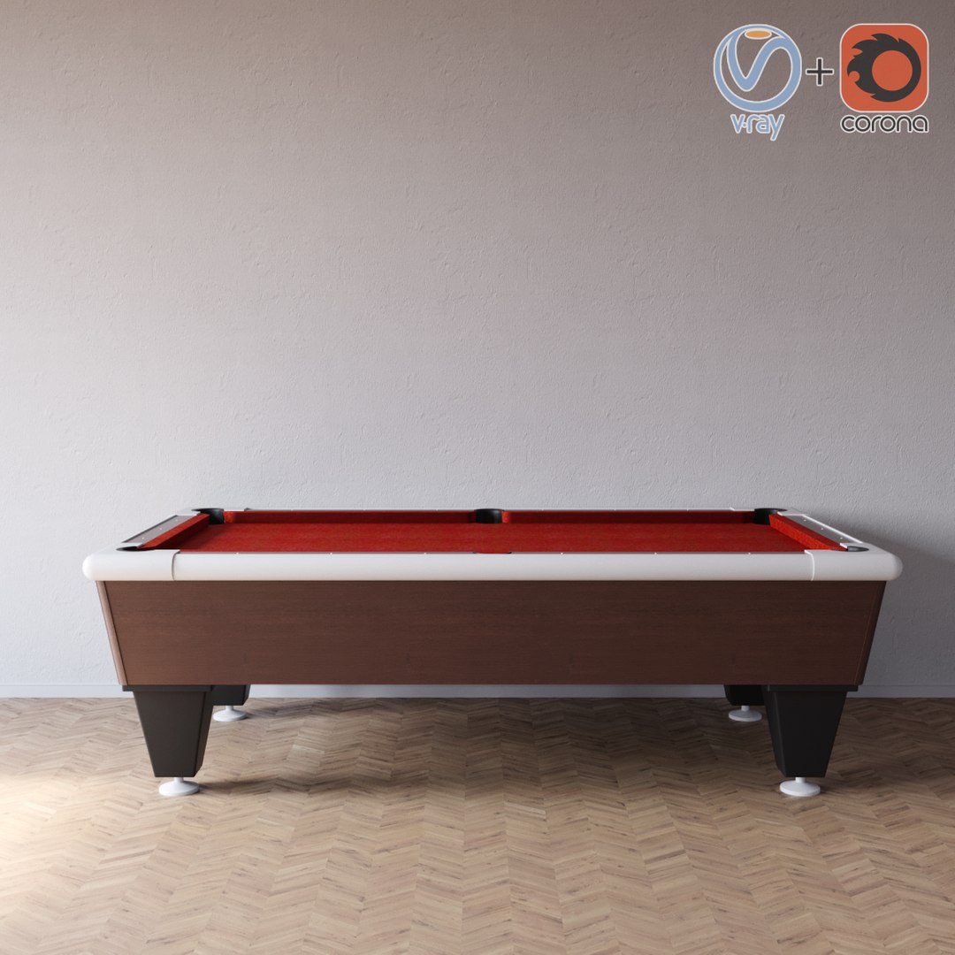 3d Pool Red Model