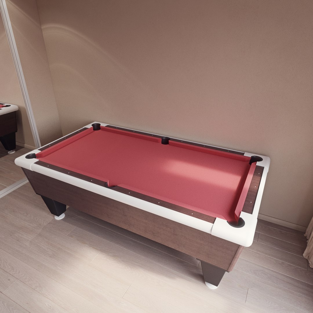 3d Pool Red Model