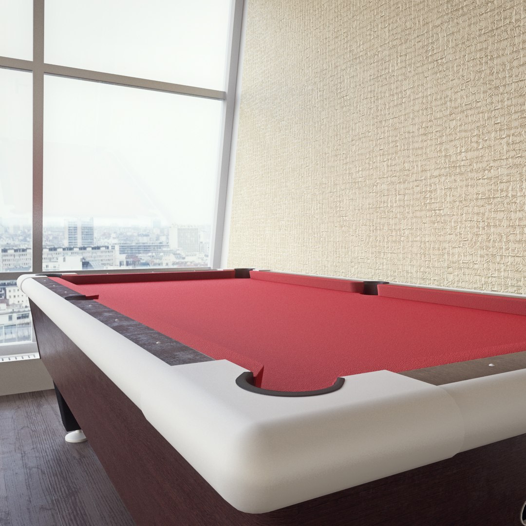 3d Pool Red Model