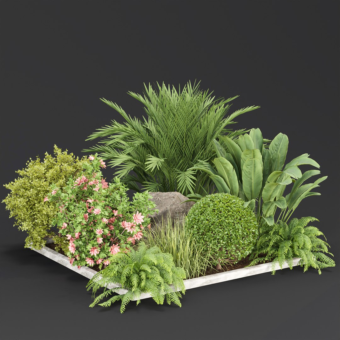 3D Outdoor Garden Plants Collection Vol 97 - TurboSquid 1973313