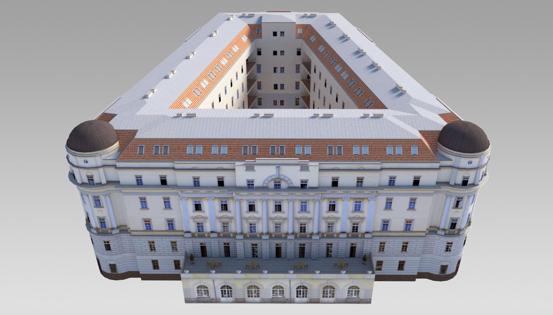 Dormitory Building Government 3d Model