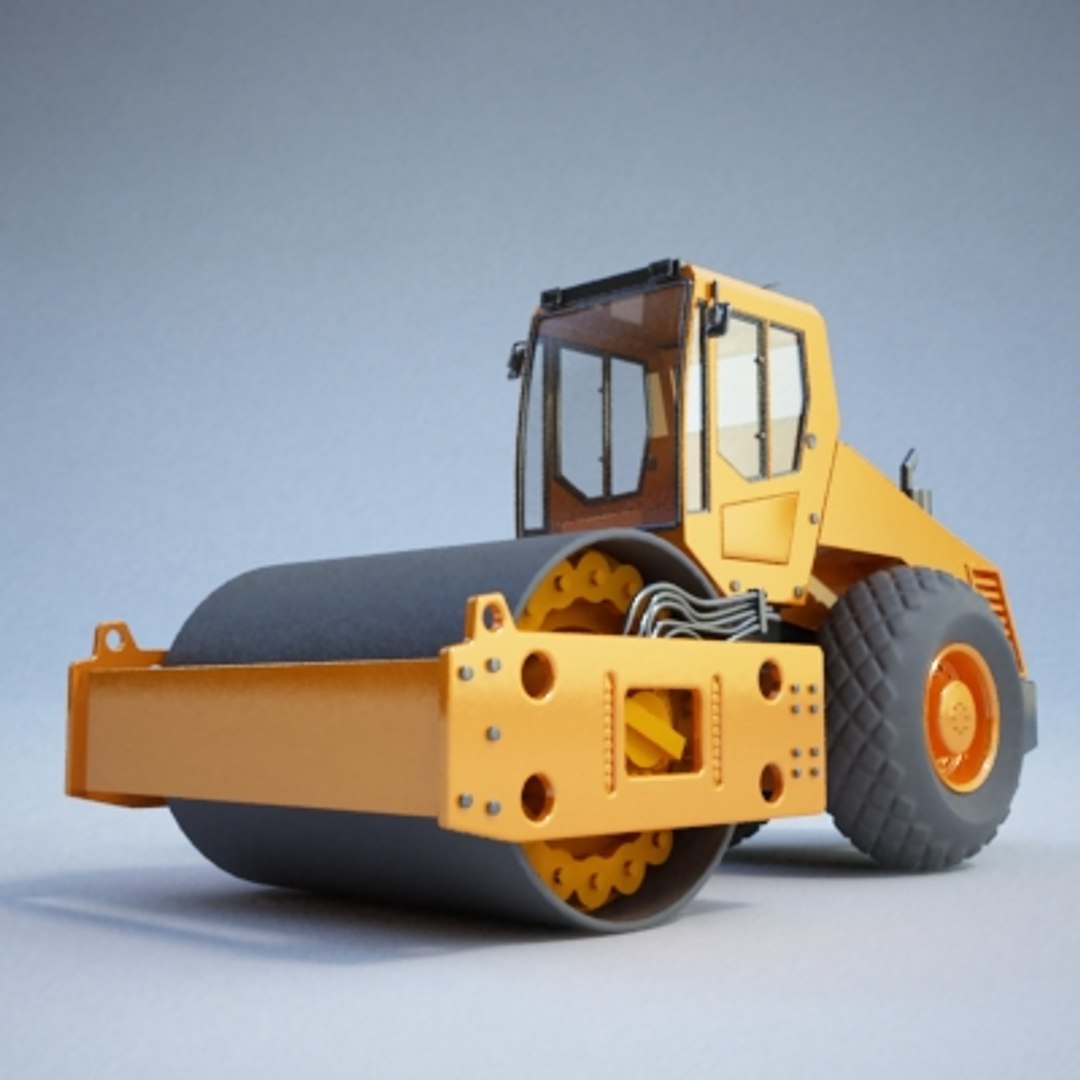 Road Roller Construction - 3d Model