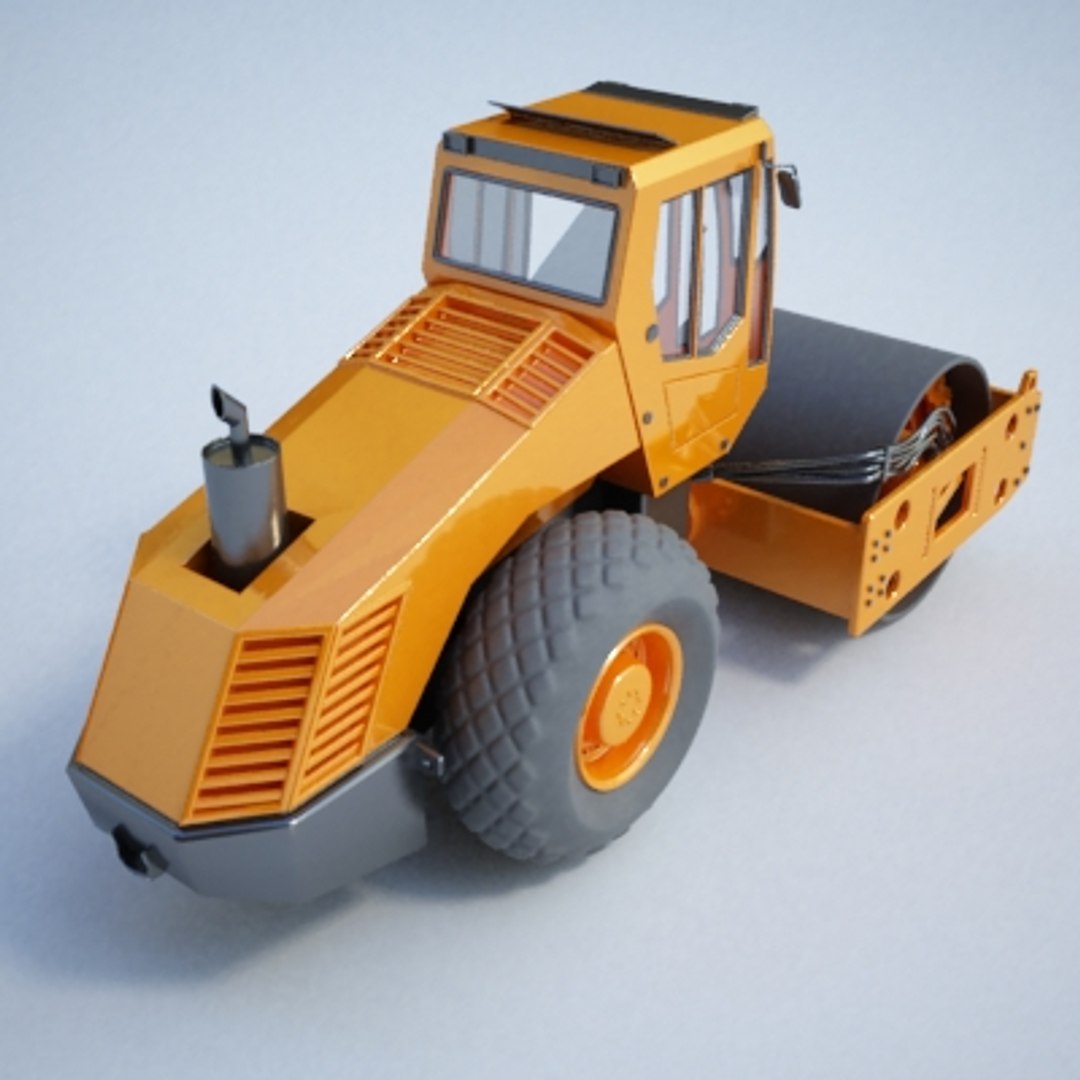 Road Roller Construction - 3d Model