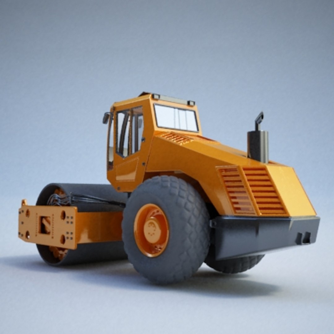Road Roller Construction - 3d Model