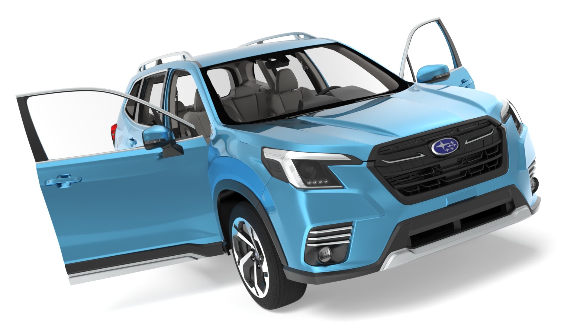 Blue Subaru Forester 2022 Simplified 3D Model - TurboSquid 2322910