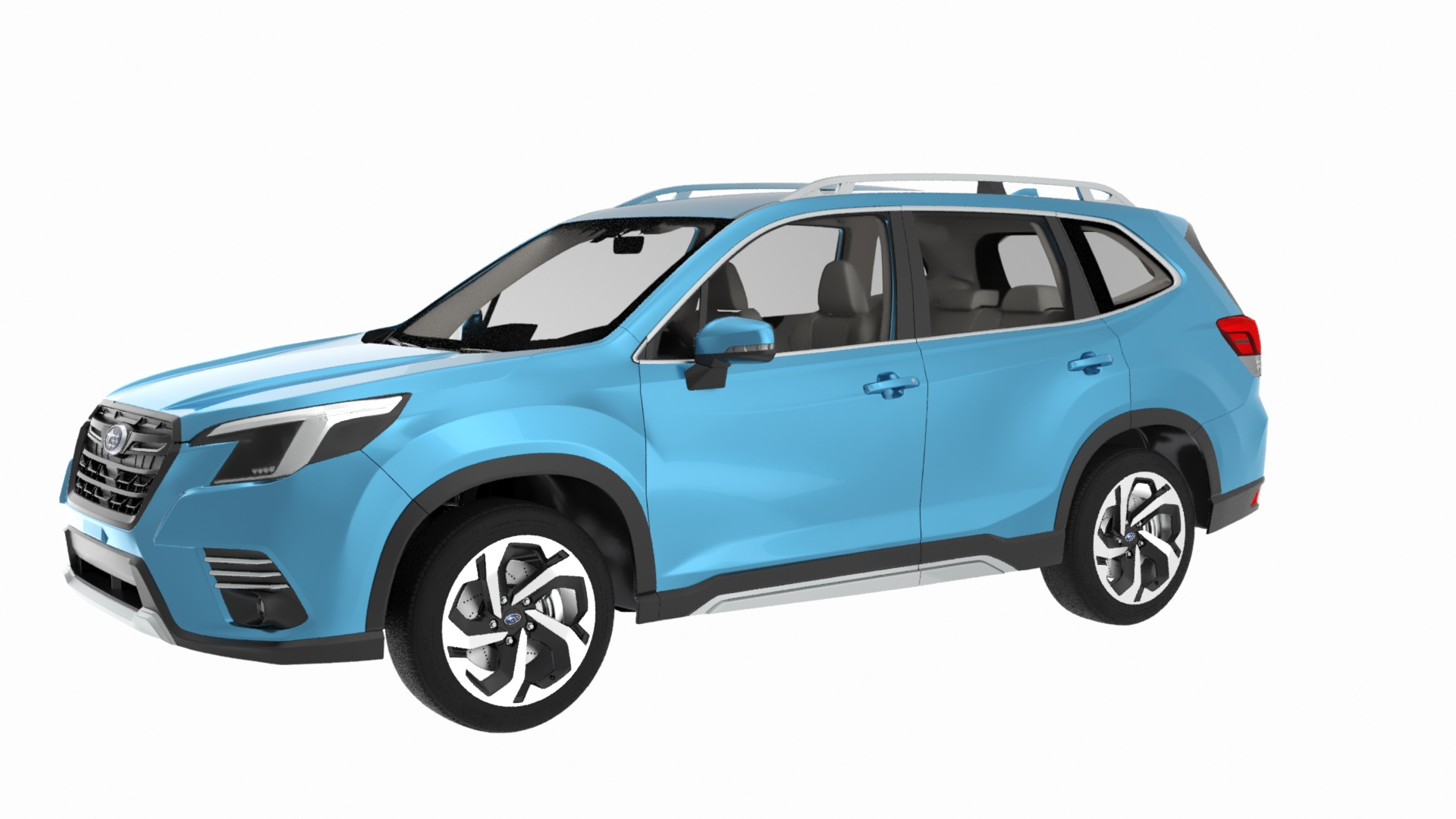 Blue Subaru Forester 2022 Simplified 3D Model - TurboSquid 2322910