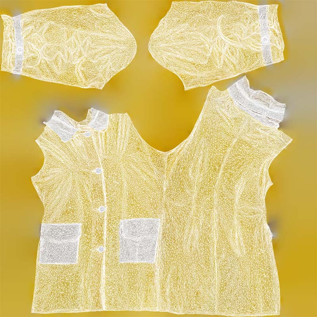 3D Yellow Pockets Vinyl Raincoat Closed Remastered Model - TurboSquid ...