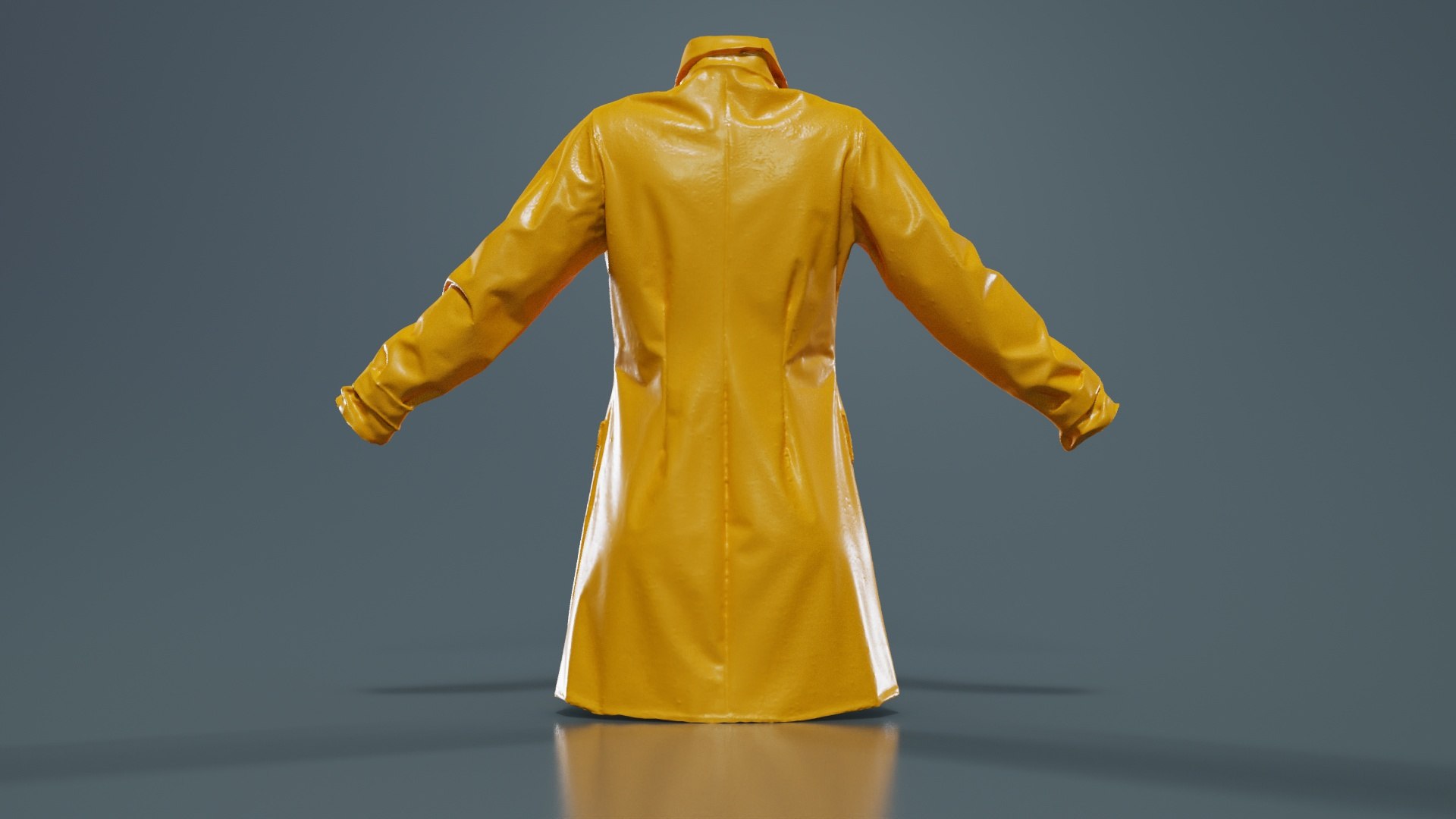 3D Yellow Pockets Vinyl Raincoat Closed Remastered Model - TurboSquid ...