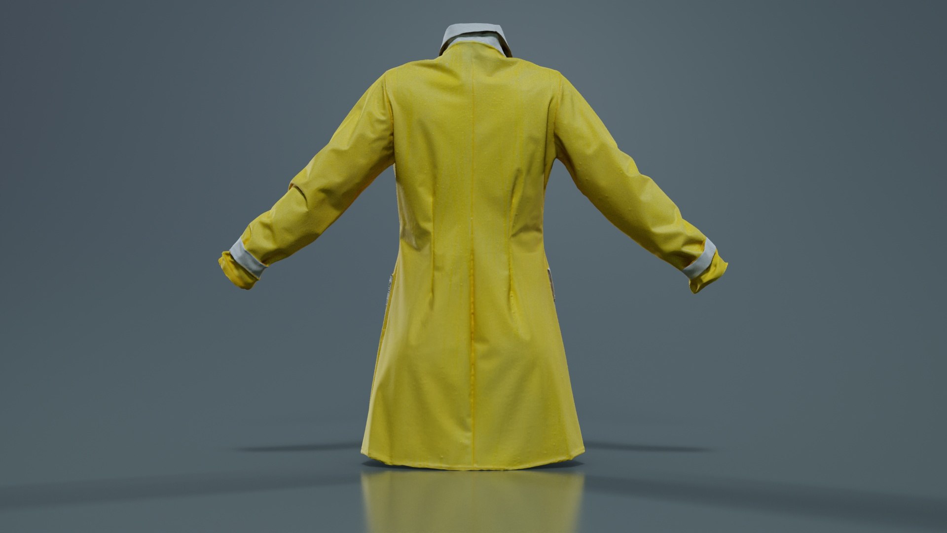 3D Yellow Pockets Vinyl Raincoat Closed Remastered Model - TurboSquid ...