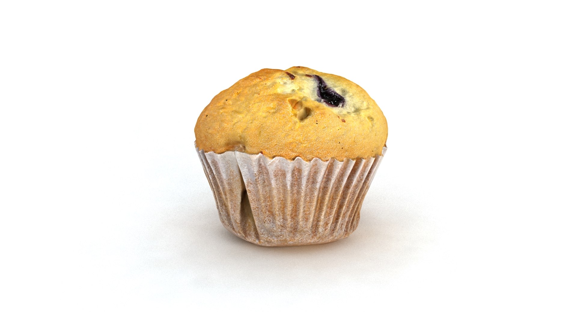 3d Raspberry Muffin Model