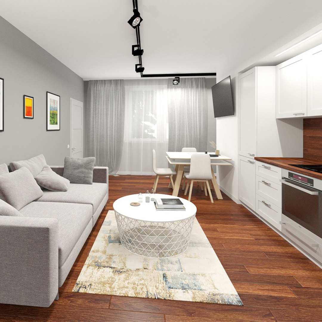 Small Flat Interior 3D Model - TurboSquid 2027037