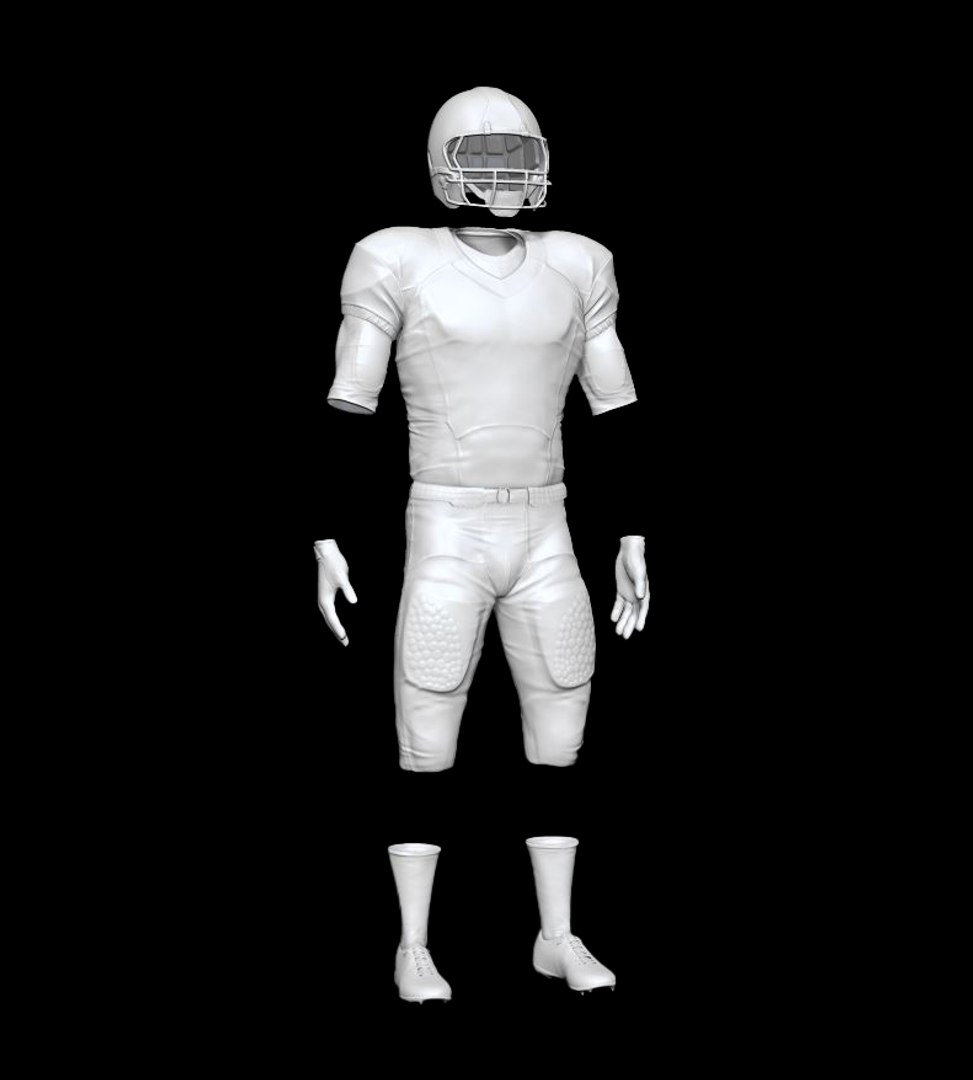 3D American Football Uniform Model - TurboSquid 1517710