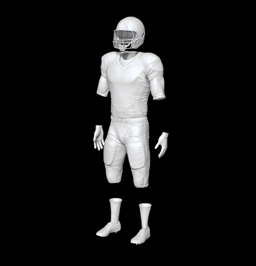3D American Football Uniform Model - TurboSquid 1517710