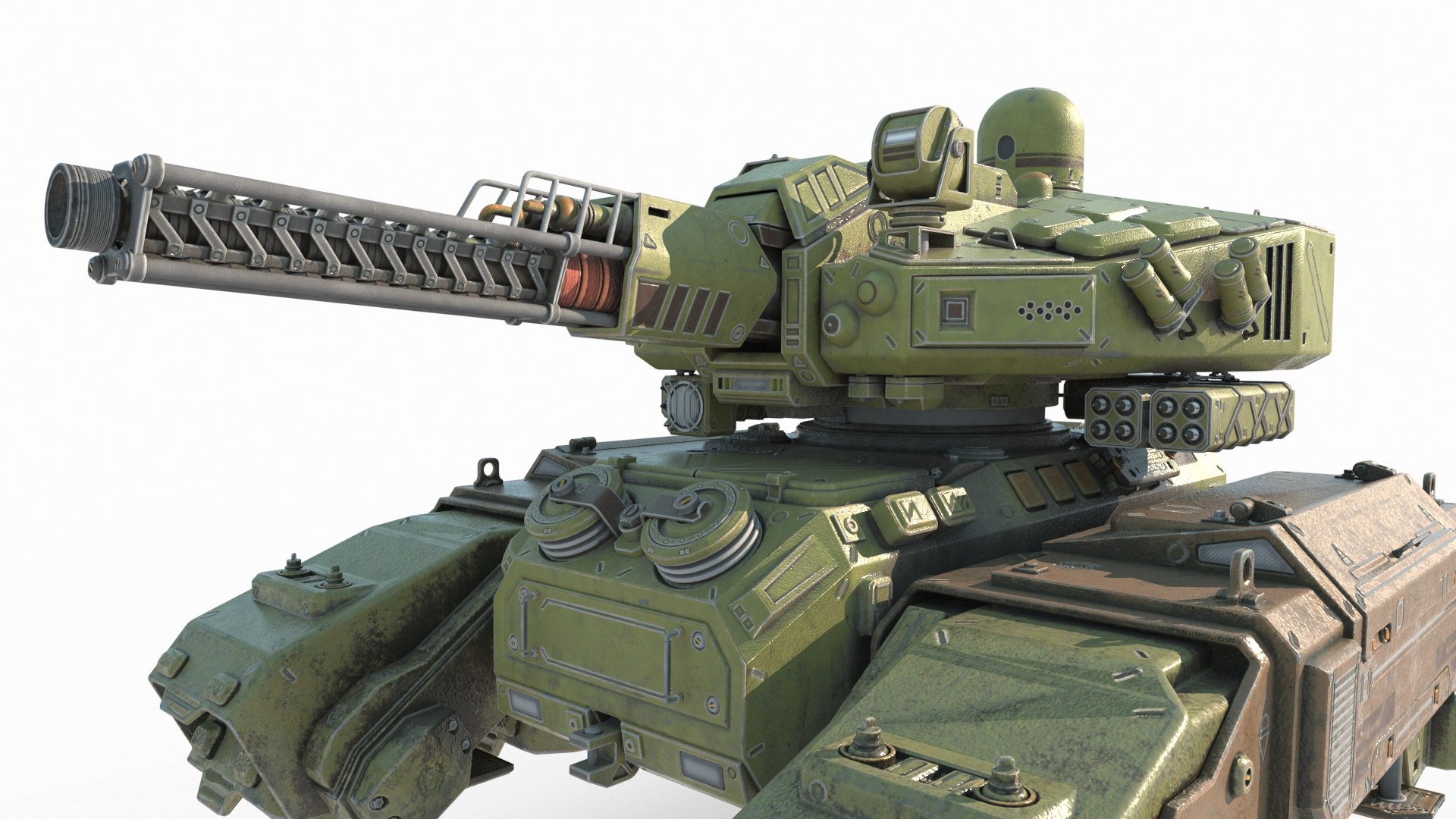 Future Sci-fi Maglev Laser Gun Tank 3D Model - TurboSquid 2337874