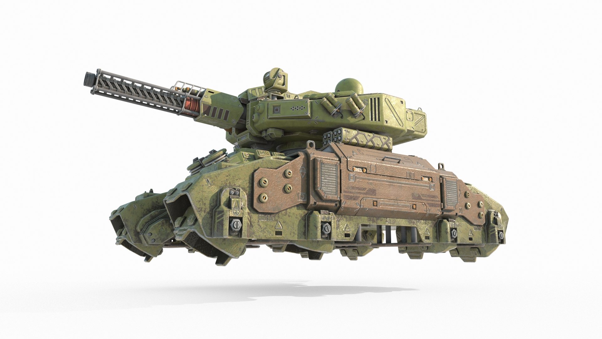 Future Sci-fi Maglev Laser Gun Tank 3D Model - TurboSquid 2337874
