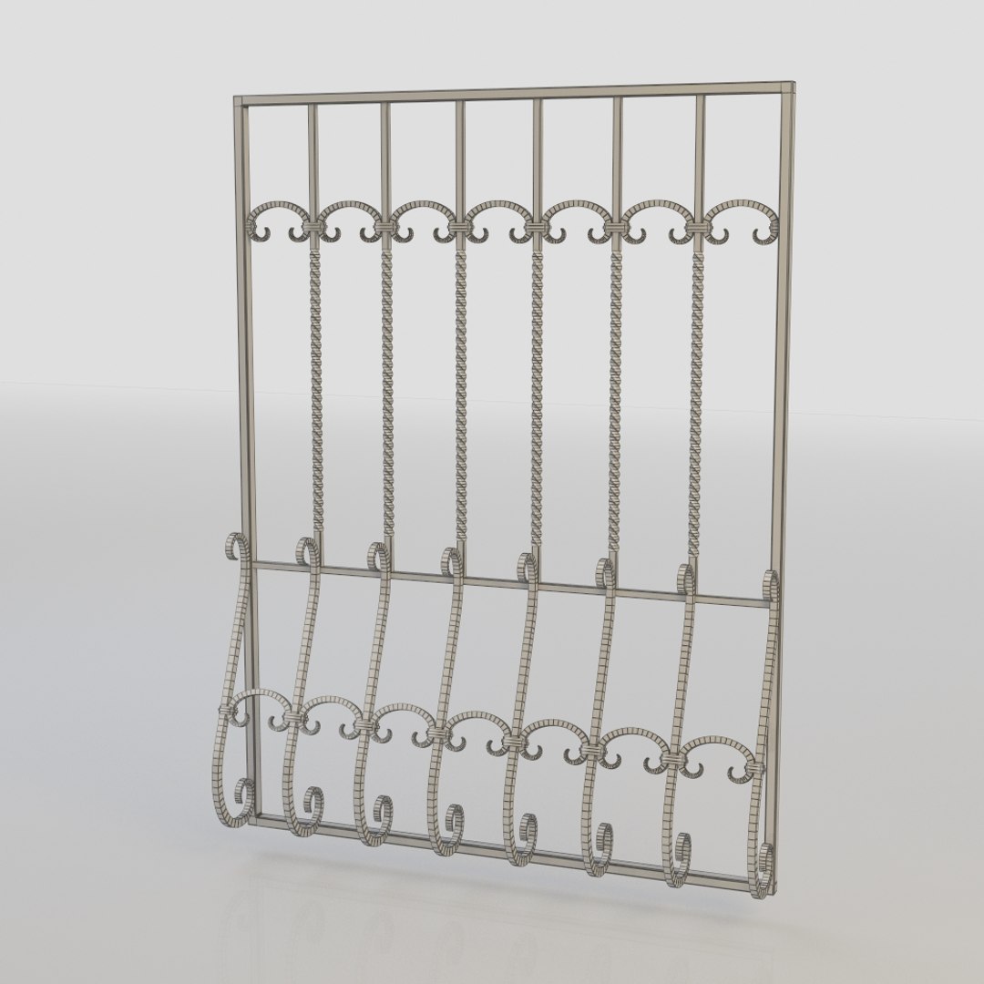 3d Model Windows Bars