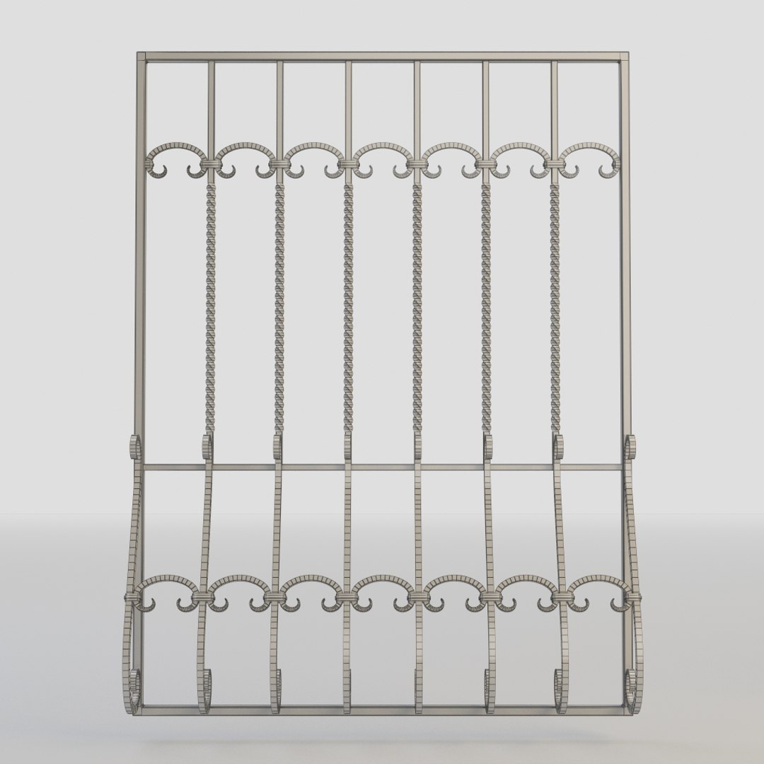 3d Model Windows Bars