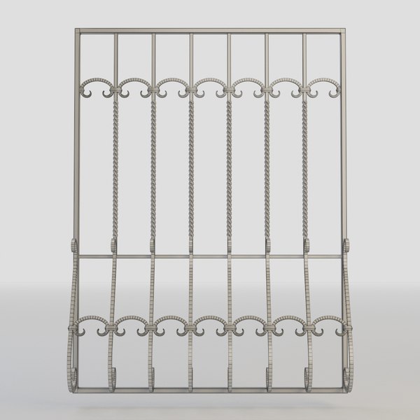 3d model windows bars