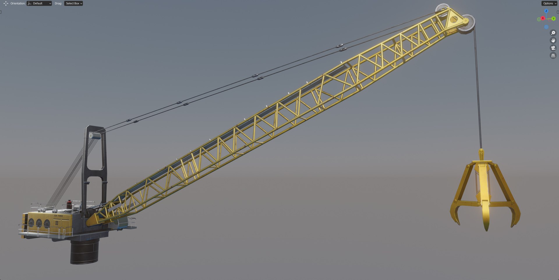 Vessel Ship Crane - Blender FBX 3D Model Low Poly 3D model - TurboSquid ...