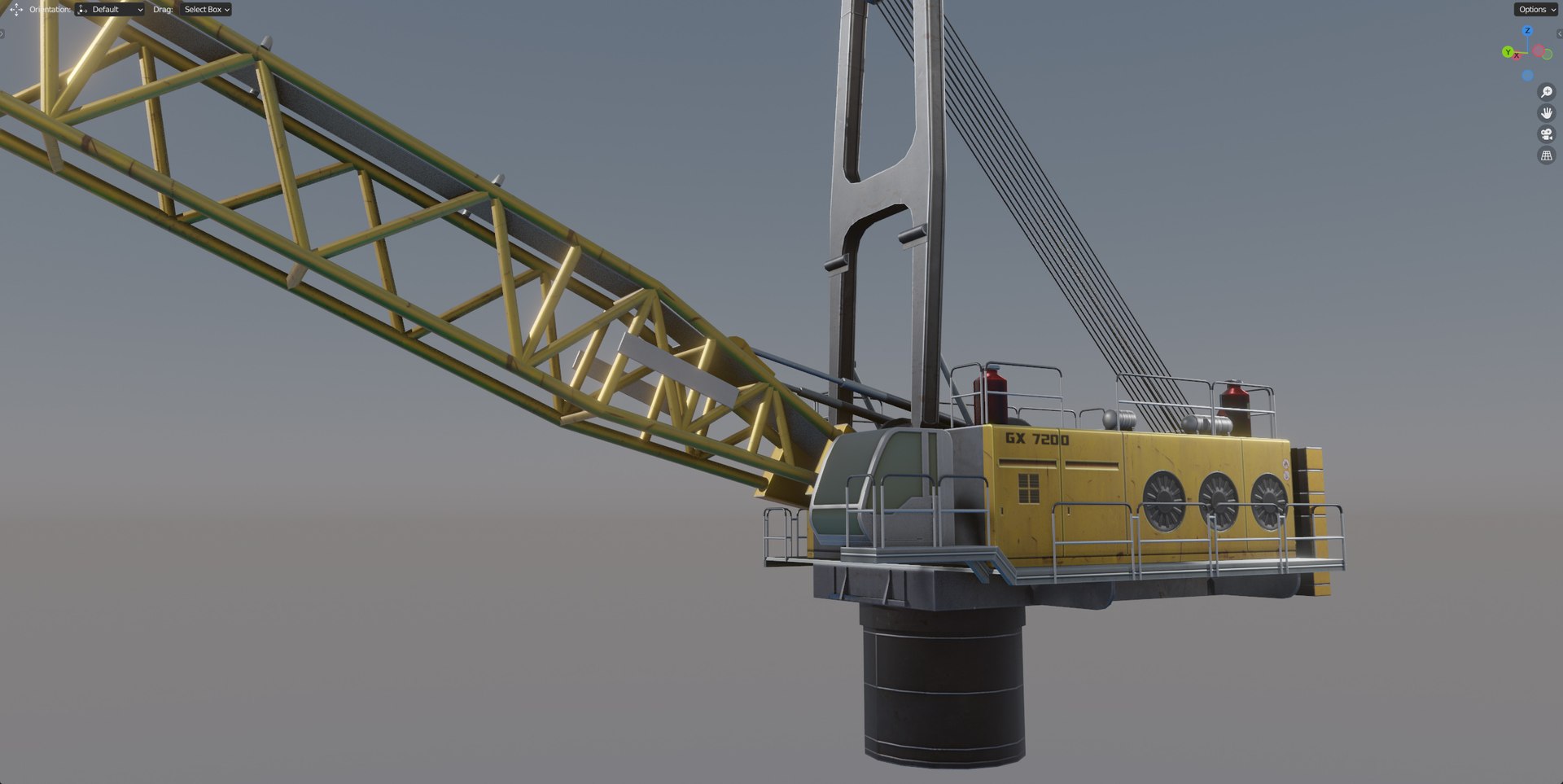 Vessel Ship Crane - Blender FBX 3D Model Low Poly 3D model - TurboSquid ...