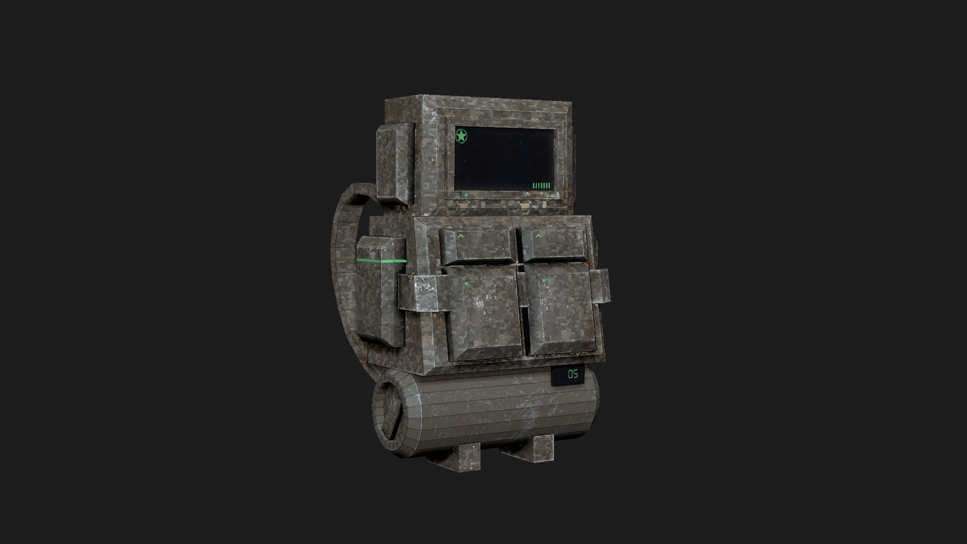 3D Sci-fi Military Backpack - - TurboSquid 1694327
