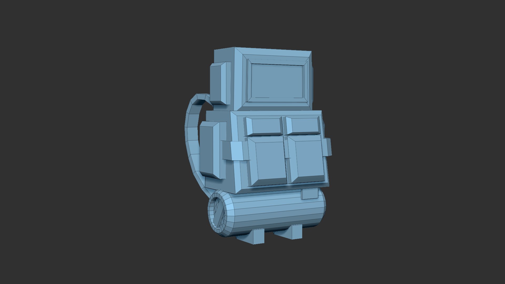 3D Sci-fi Military Backpack - - TurboSquid 1694327
