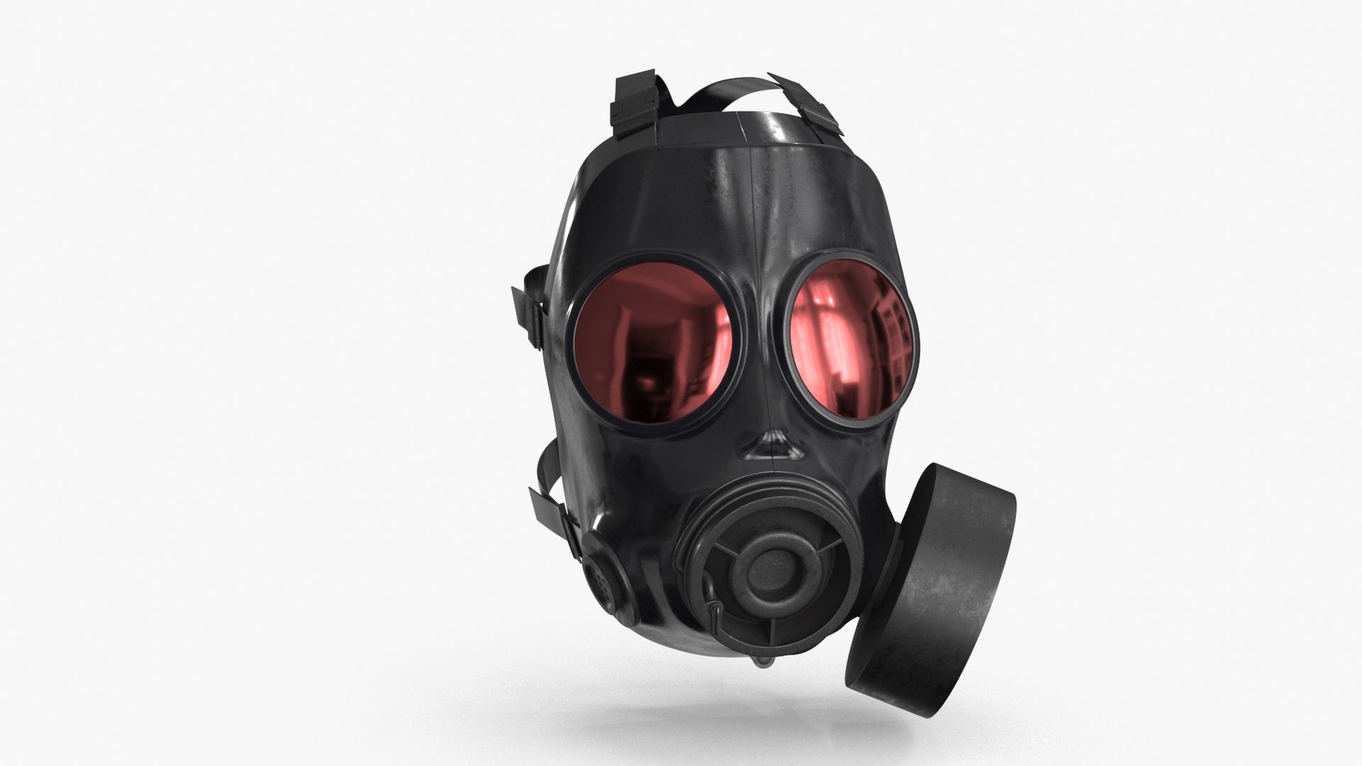 Gas Mask Red Mirrored 3D Model - TurboSquid 2065609