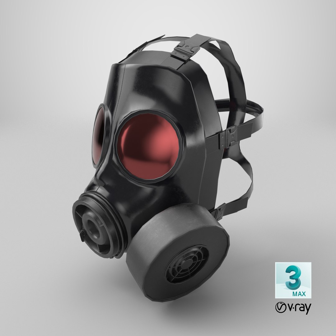 Gas Mask Red Mirrored 3D Model - TurboSquid 2065609